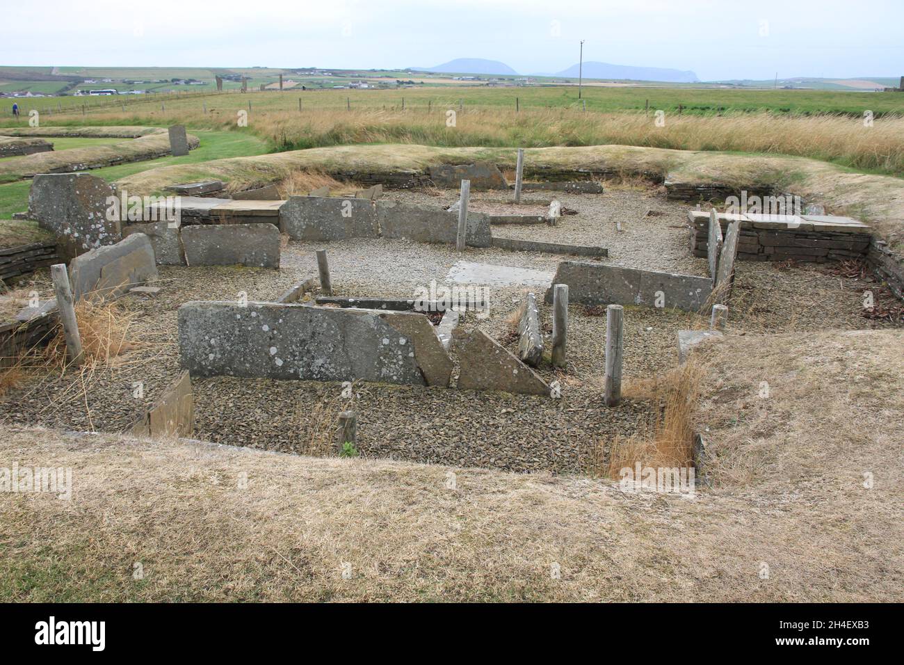 Ancient Neolithic monuments in the Orkney Islands, Scotland Stock Photo ...