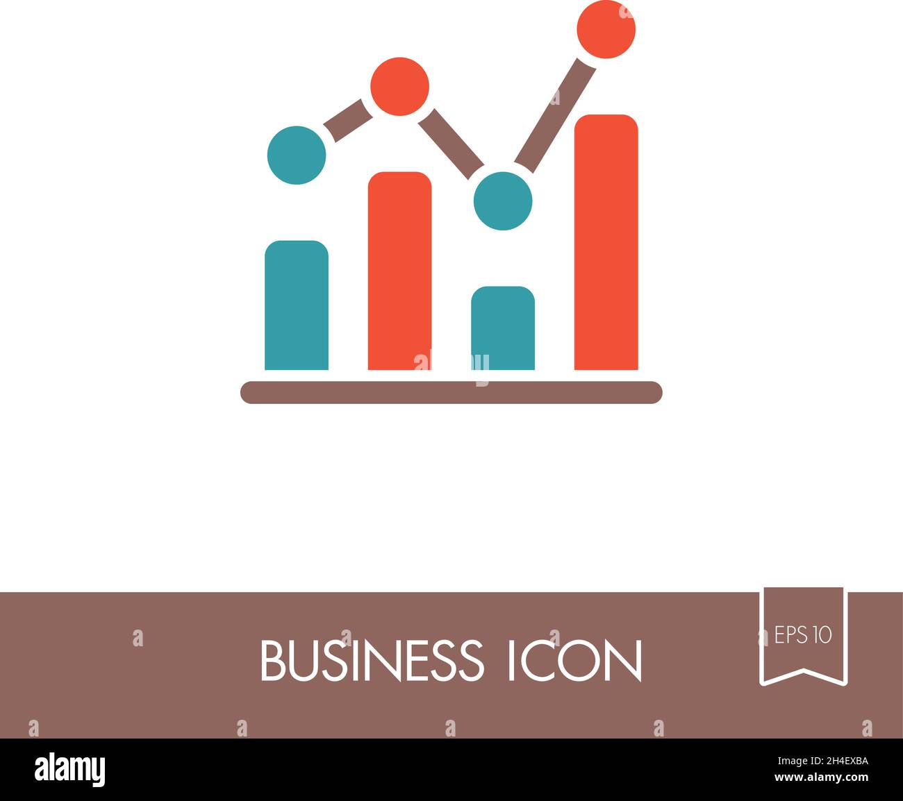 Graph in trendy outline icon. Finances sign. Graph symbol for your web ...