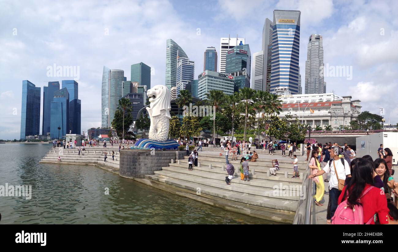 Singapore has stunning and iconic skyscrapers (April 2014 Stock Photo ...