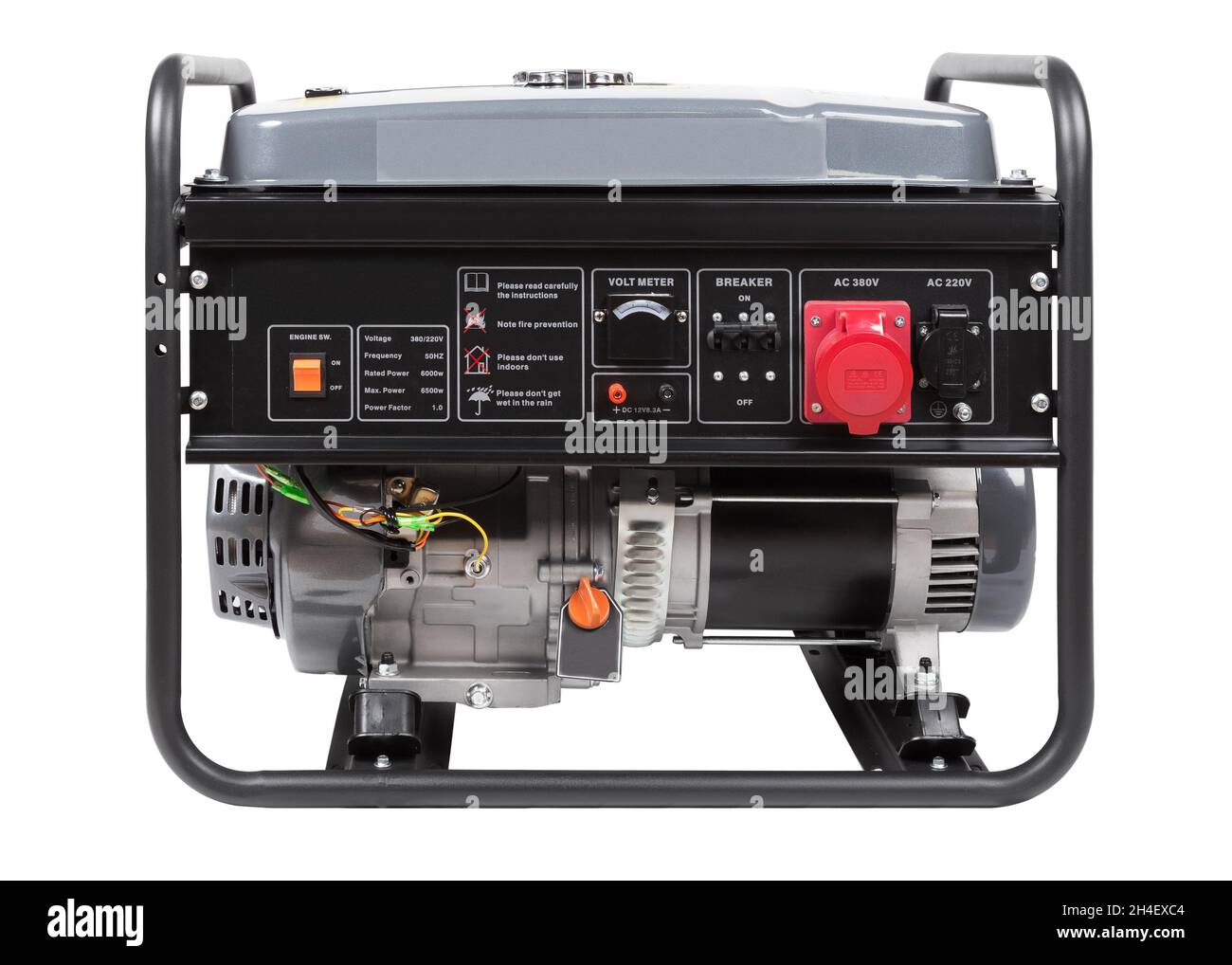 Portable gasoline generator isolated on white background. Gas generator ...