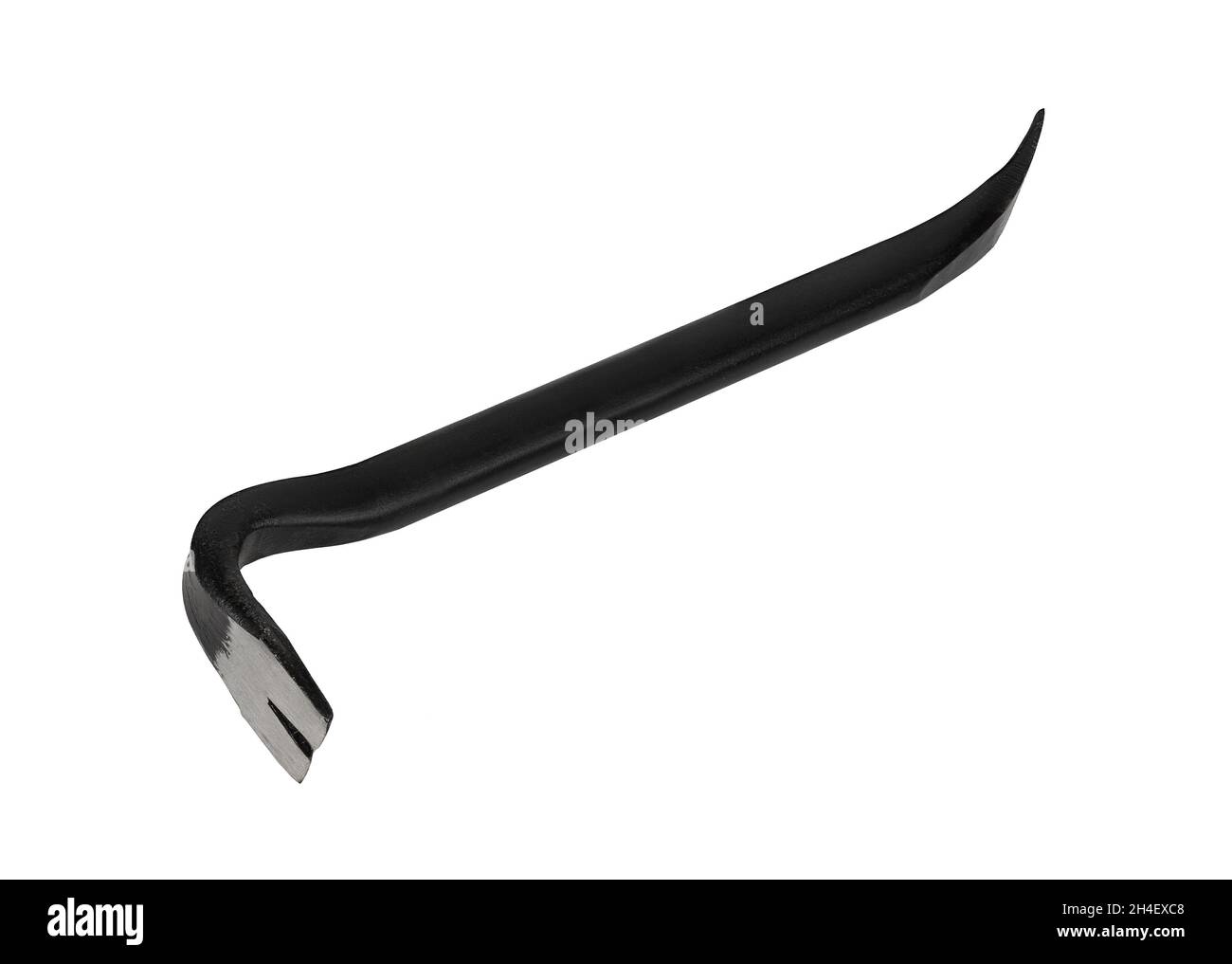 Black crowbar isolated on white background Stock Photo - Alamy