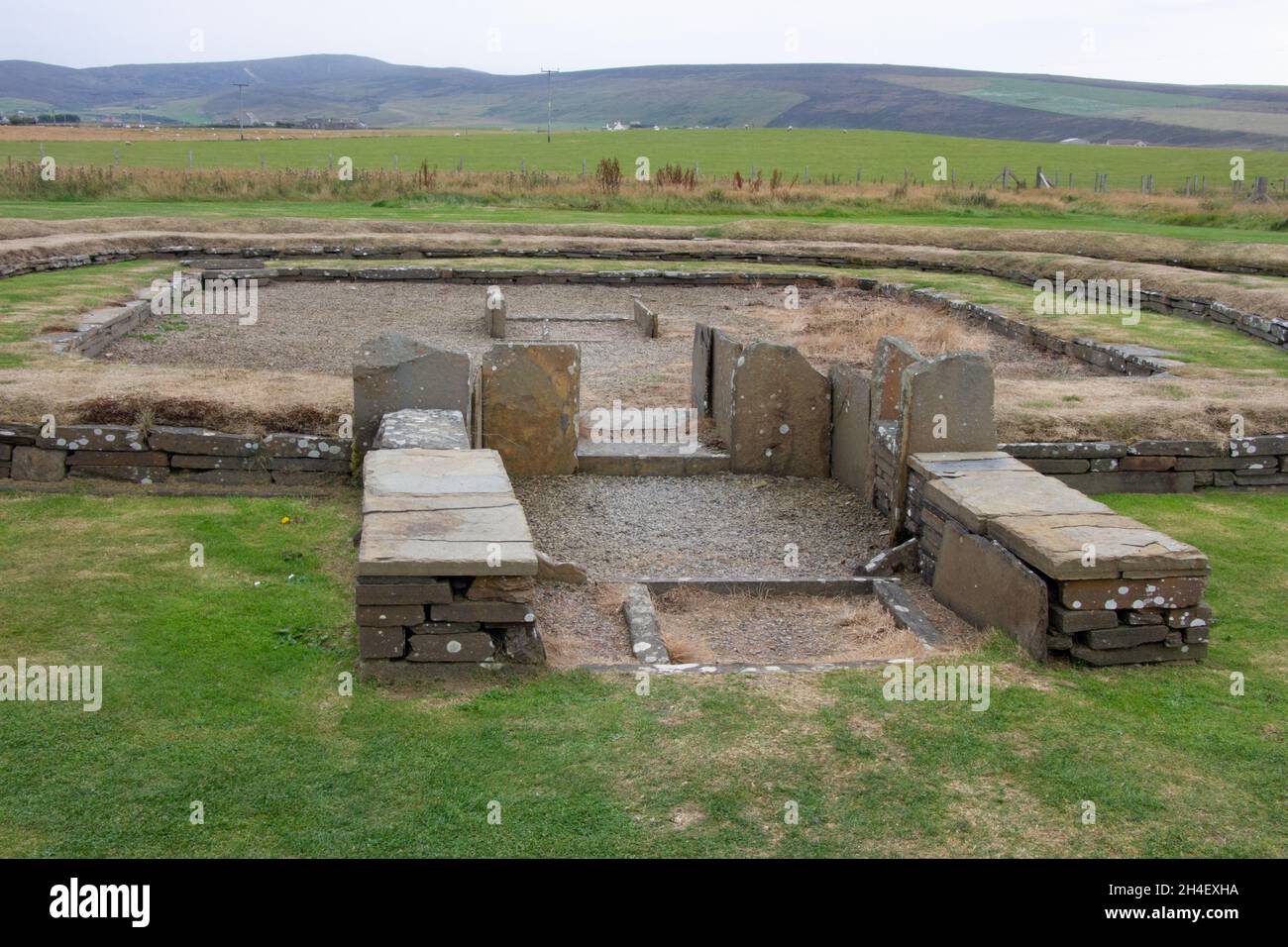 Ancient Neolithic monuments in the Orkney Islands, Scotland Stock Photo ...