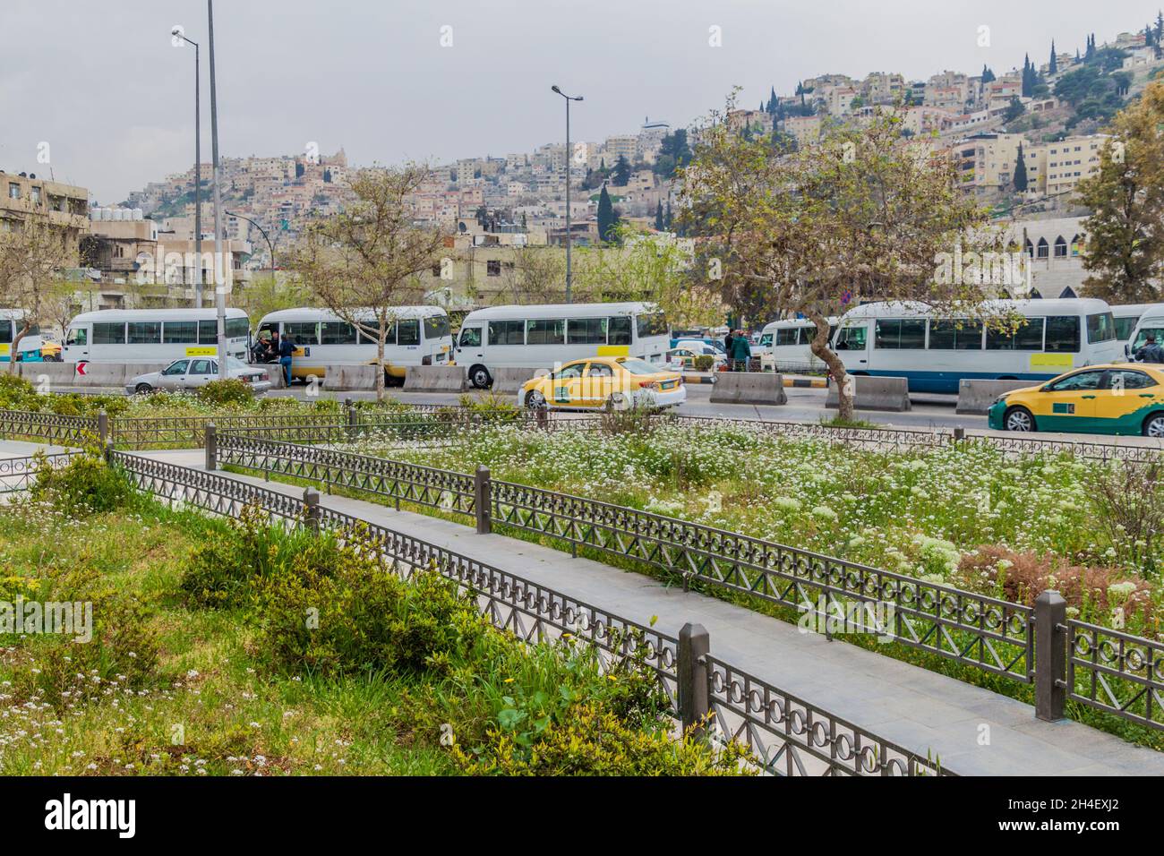 AMMAN, JORDAN - MARCH 23, 2017: Nakheel Square in the center of Amman ...