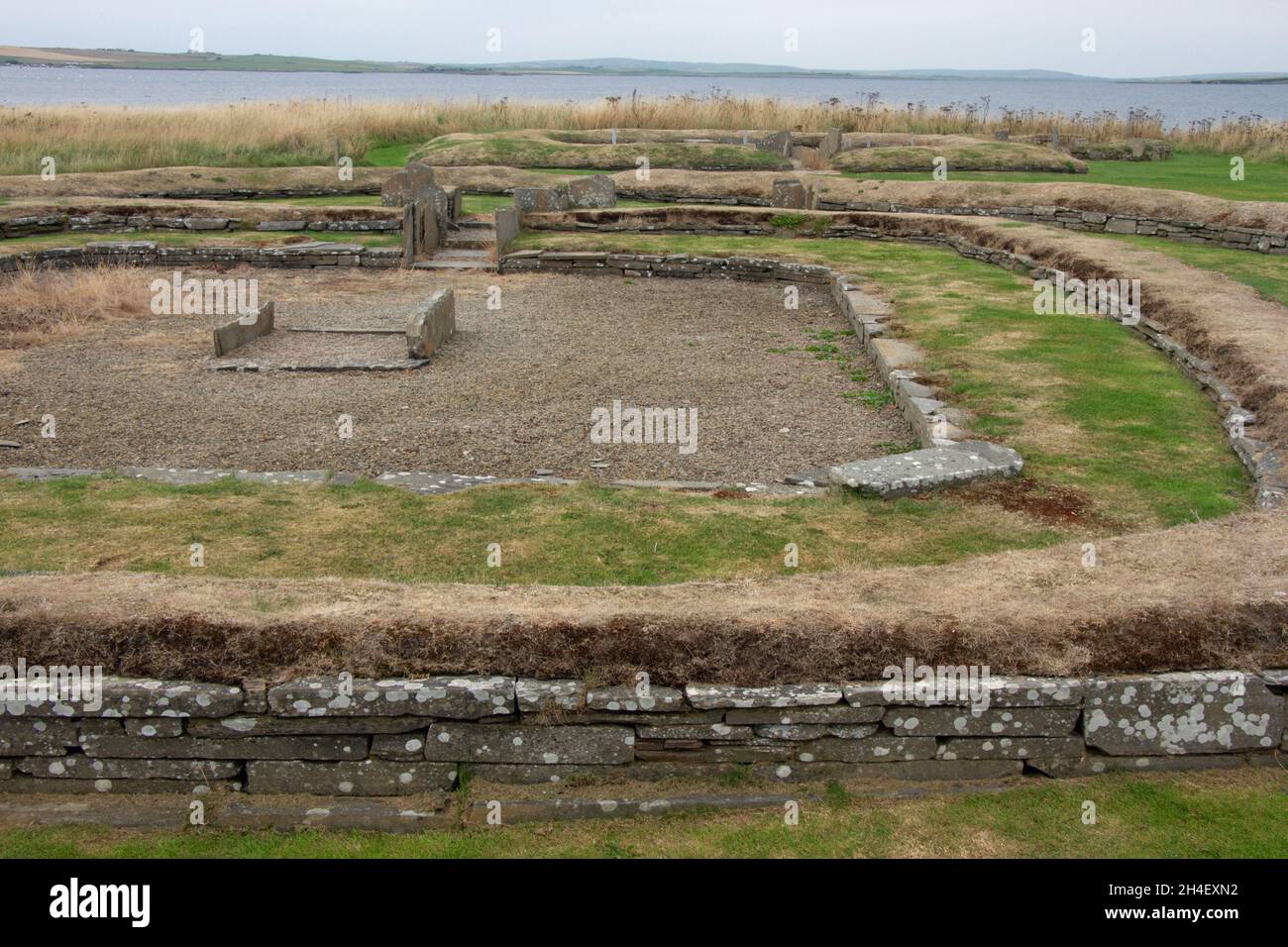 Ancient Neolithic monuments in the Orkney Islands, Scotland Stock Photo ...