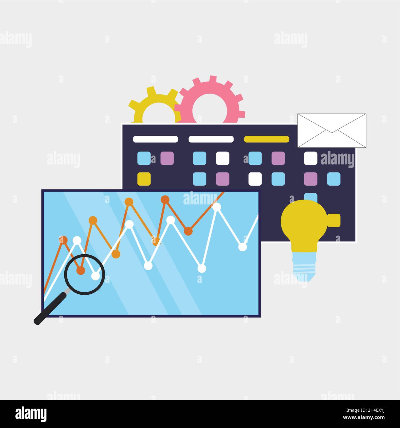 Analysis and research chart statistic report, business methodology ...
