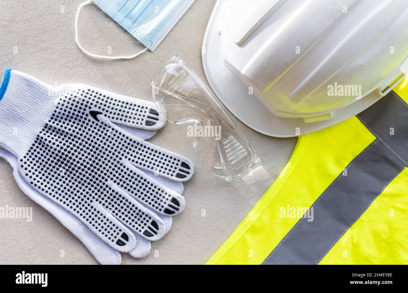 top view safety construction helmet medical mask. Resolution and high ...