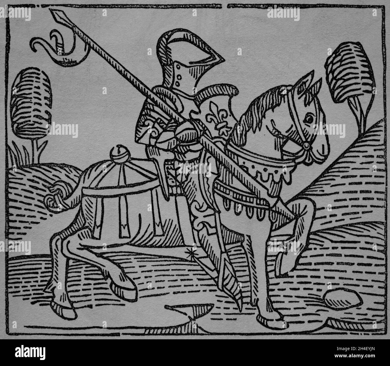 Knight in armour historic Black and White Stock Photos & Images - Alamy
