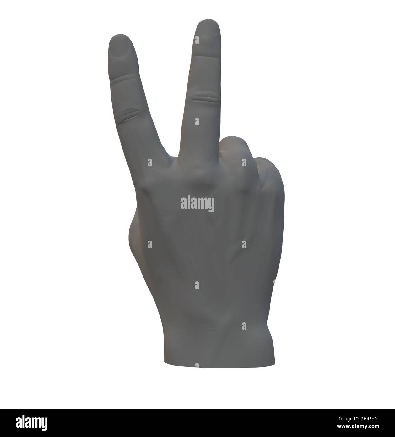 Victory Hand Sign in Solid Gray Color Stock Vector Image & Art - Alamy