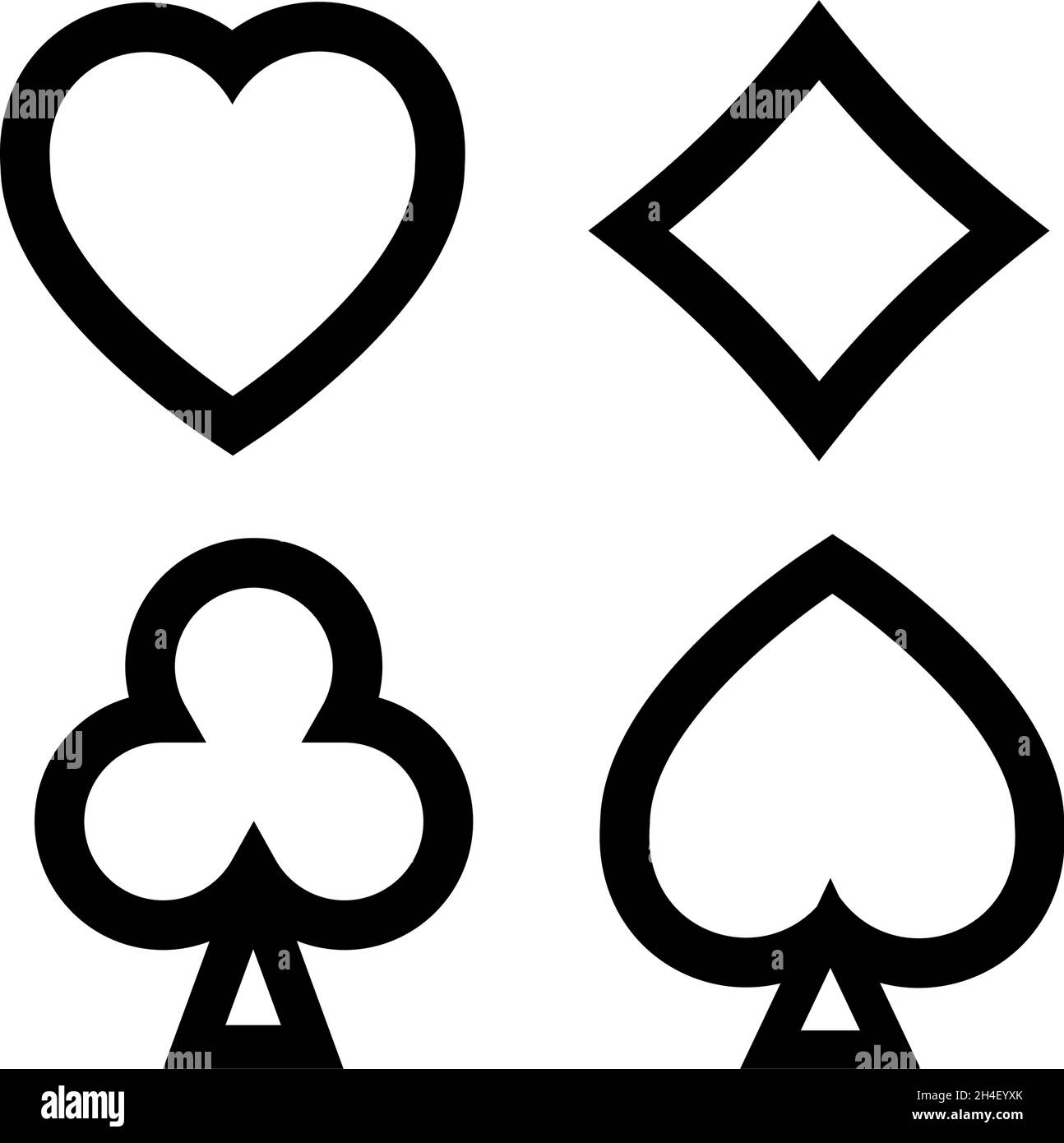 Vector illustration of playing card symbol, icon design casino. Simple ...