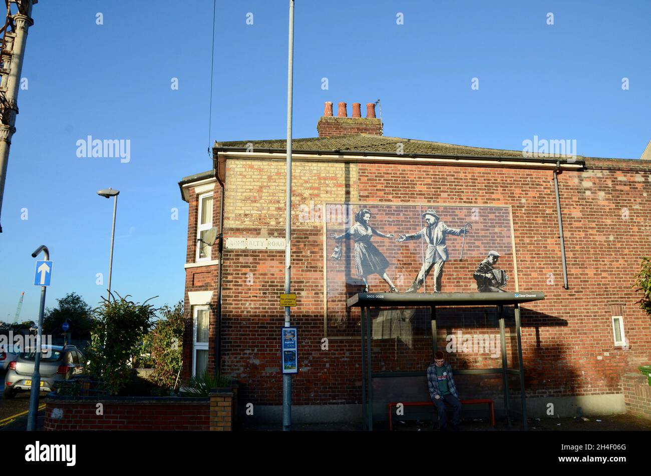 Great British Spraycation; banksy graffiti art on admiralty road great ...