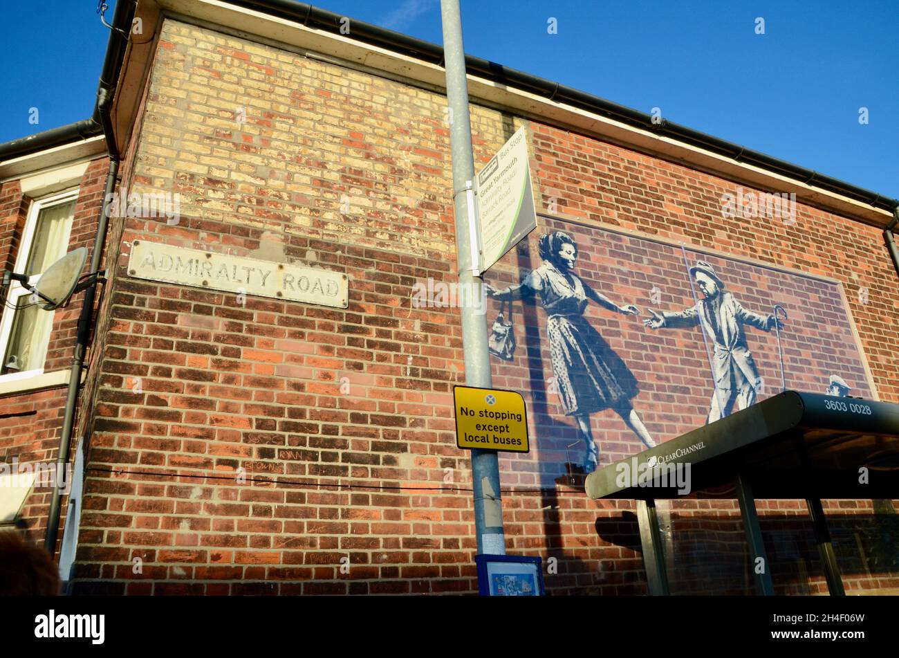 Great British Spraycation; banksy graffiti art on admiralty road great ...
