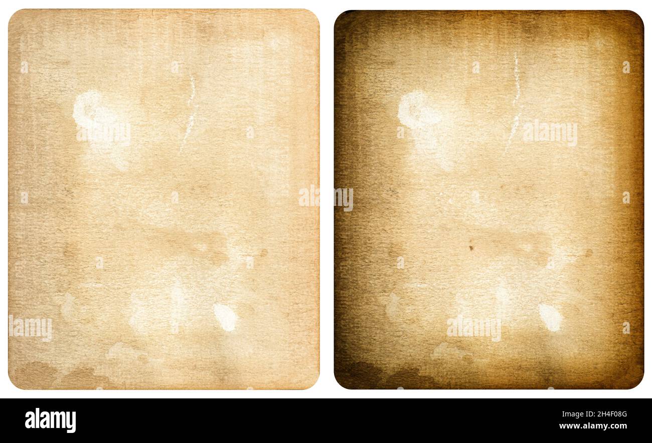 Paper card with edges. Old cardboard isolated on white background Stock ...