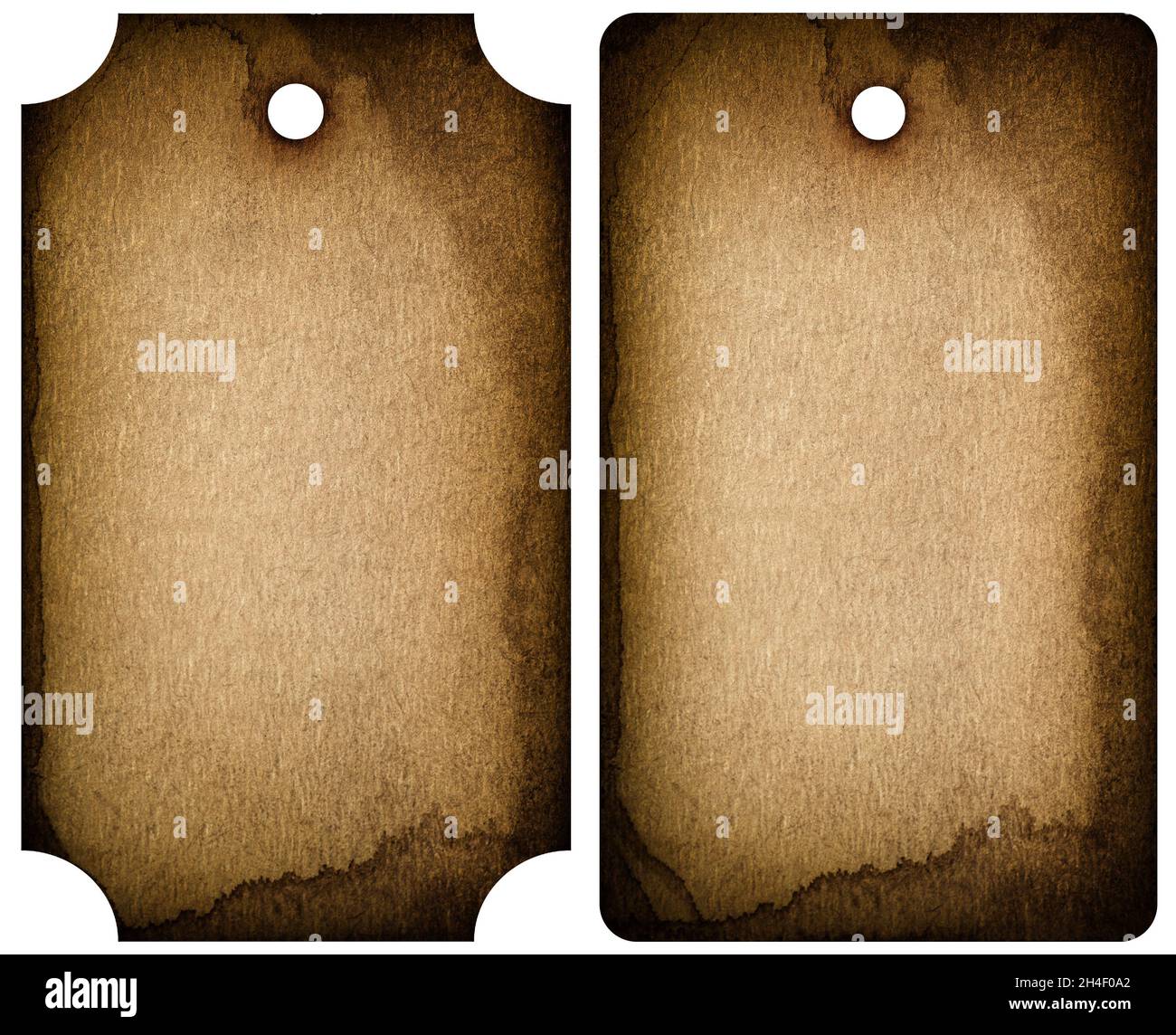 Used paper label tag. Vintage style sticker isolated on white ...