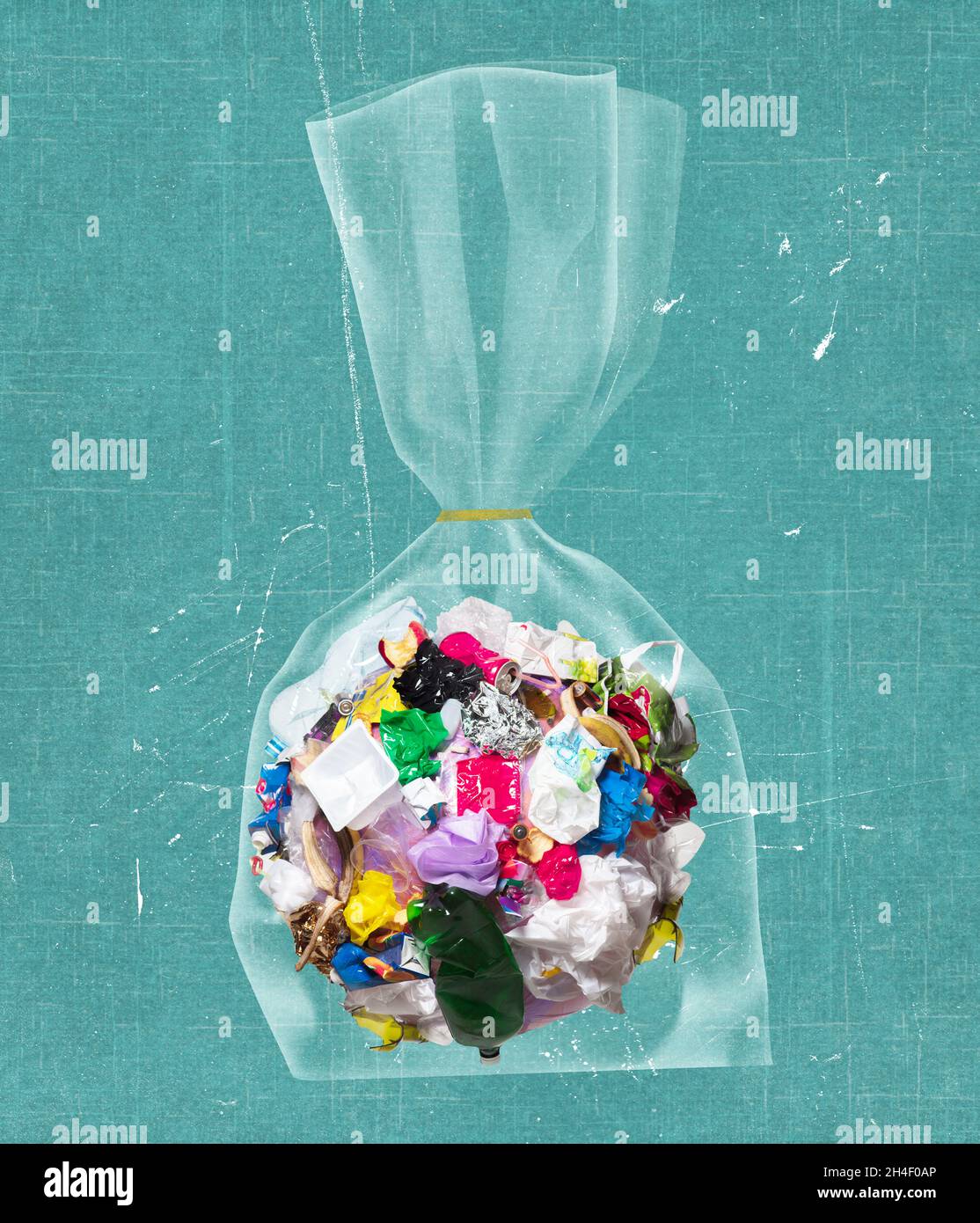 Air and water pollution. Contemporary art collage, modern creative ...