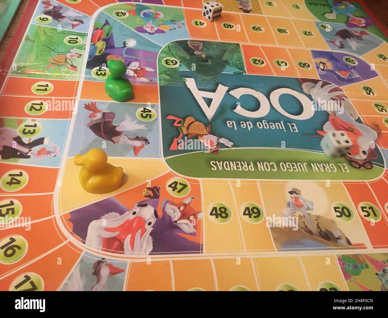 children playing the goose game Stock Photo - Alamy