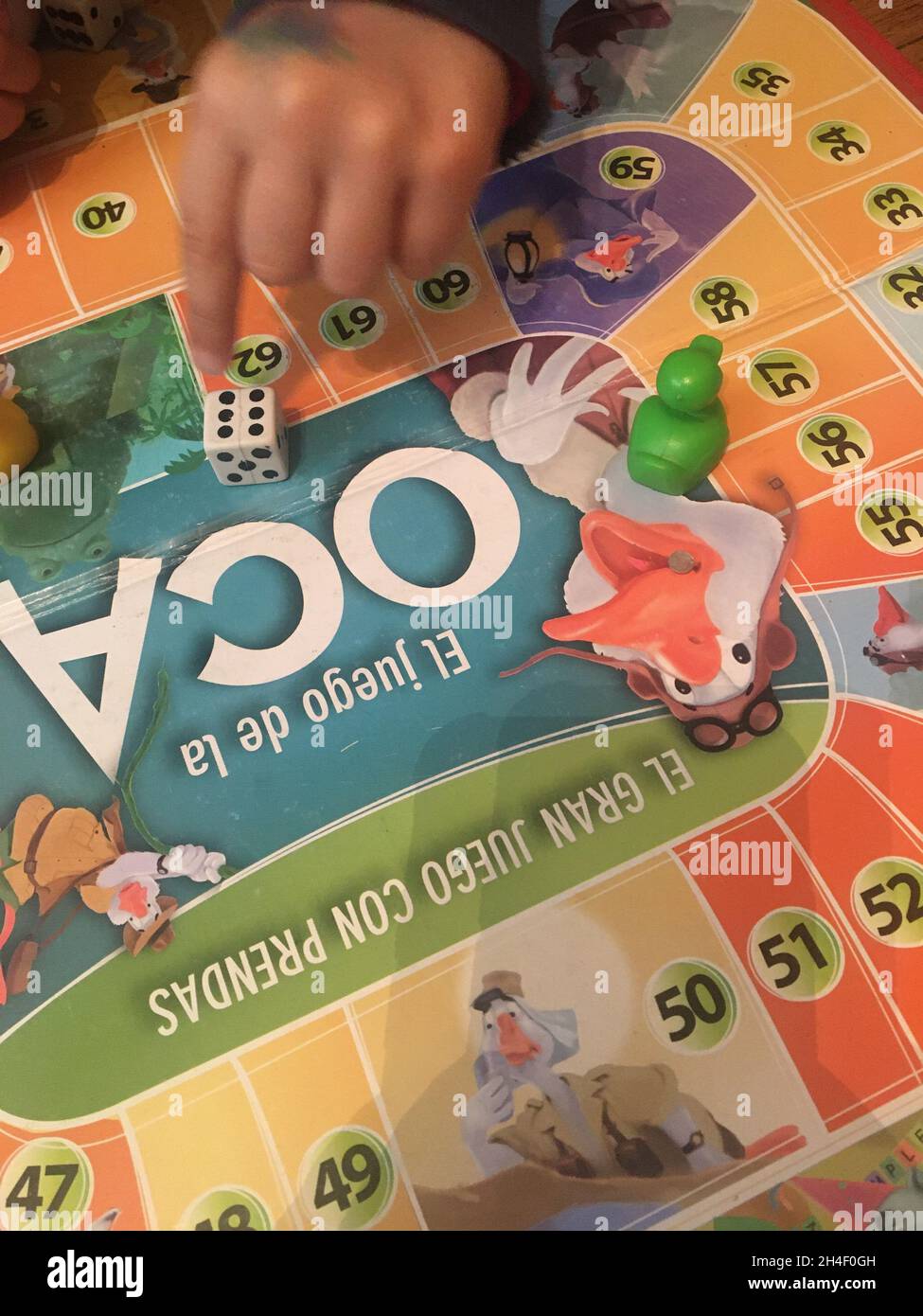 children playing the goose game Stock Photo - Alamy