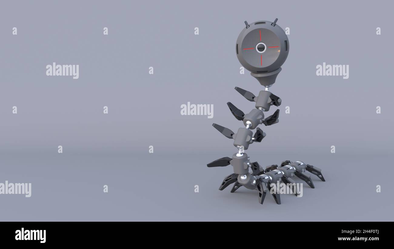 Fictional centipede robot Stock Photo - Alamy