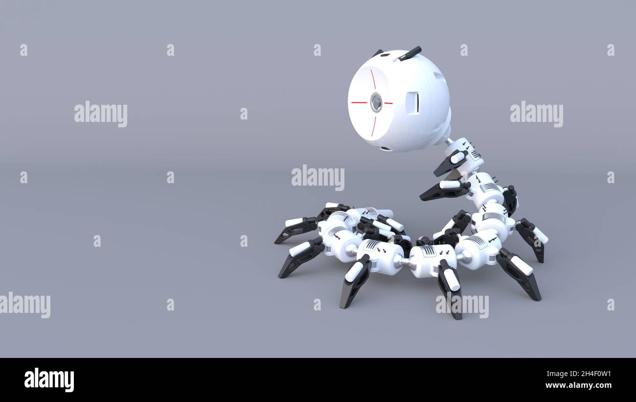 Fictional centipede robot Stock Photo - Alamy