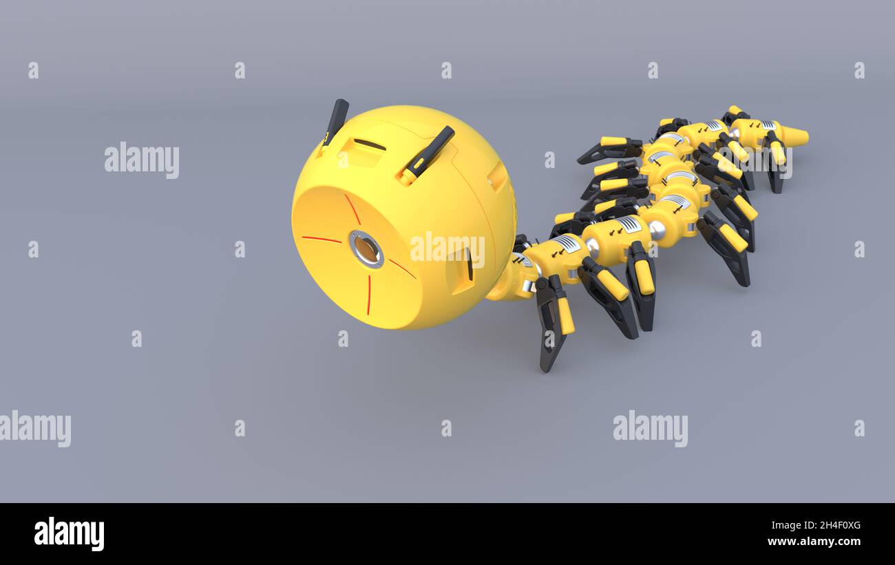 Fictional centipede robot Stock Photo - Alamy