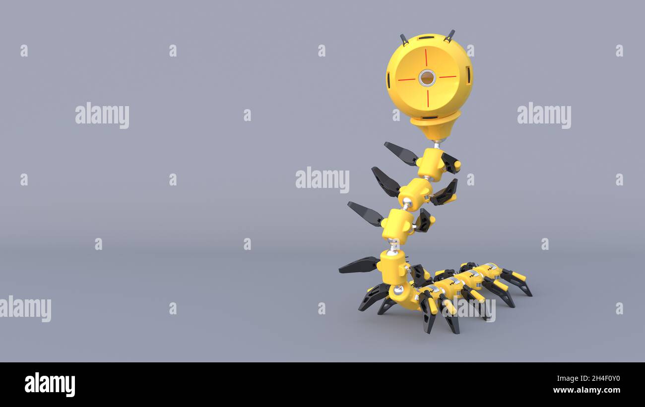 Fictional centipede robot Stock Photo - Alamy
