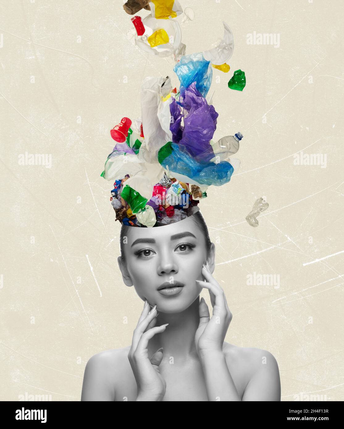 Modern design, contemporary art collage. Inspiration, idea, trendy ...