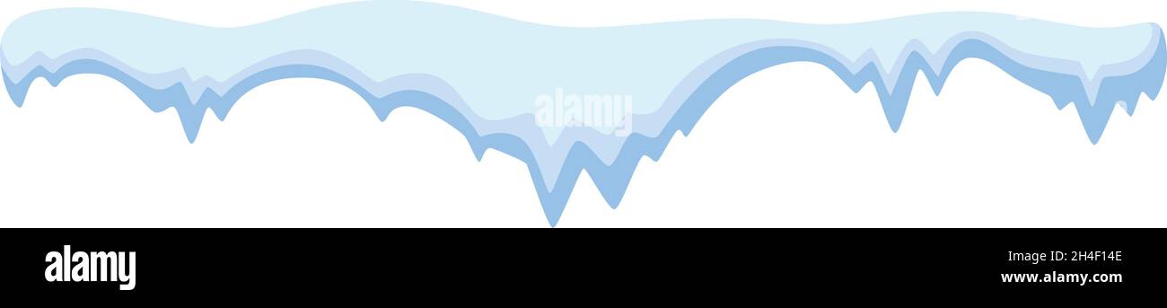 Snow cap. Frozen ice formation. Winter cartoon border Stock Vector ...