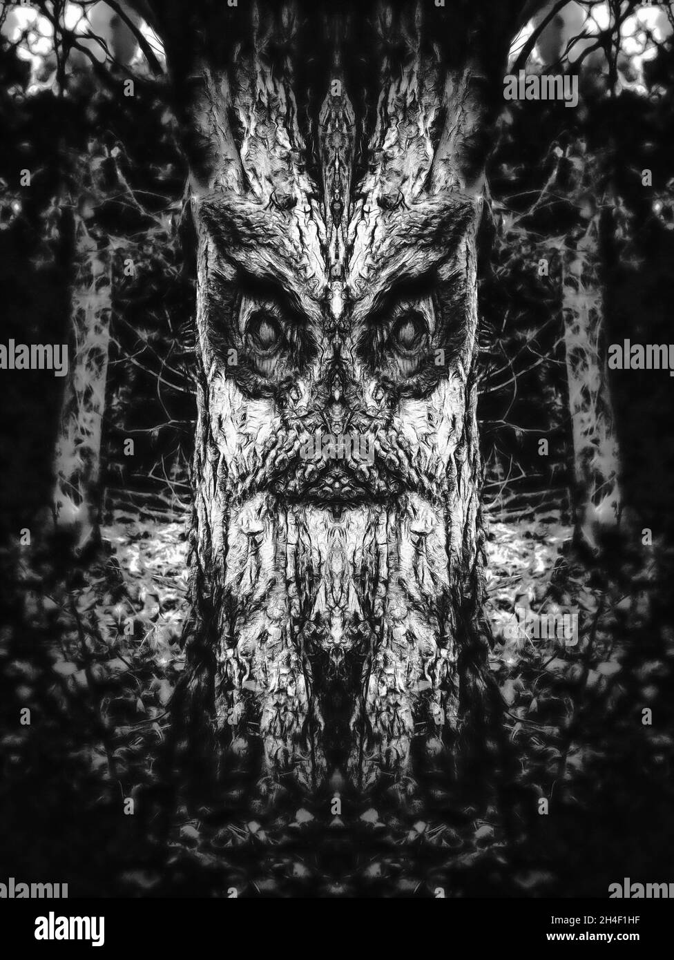 Evil eyes in dark Black and White Stock Photos & Images - Alamy