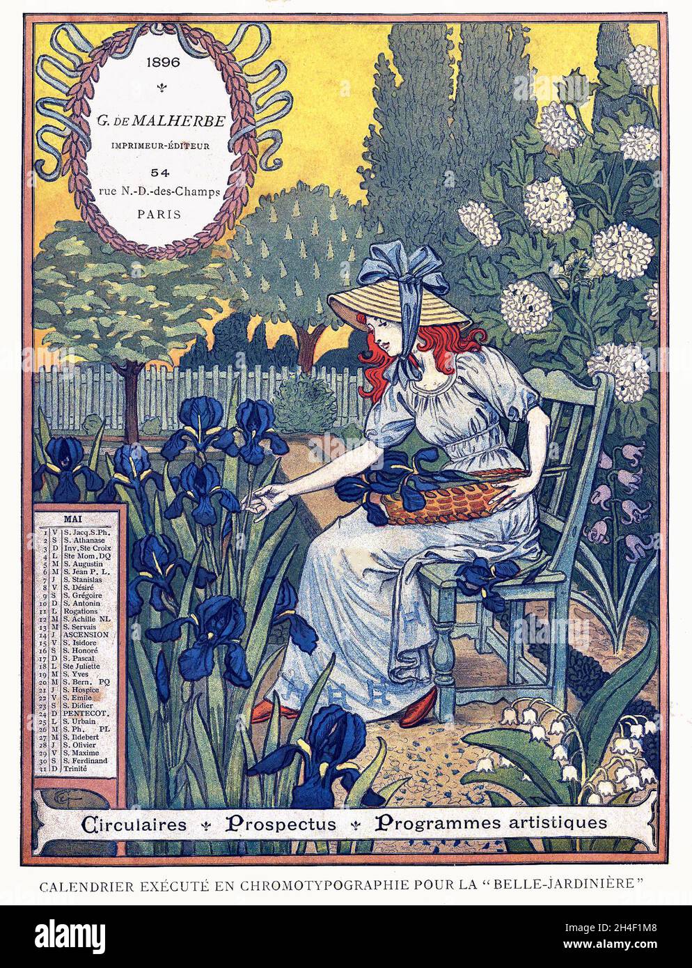 Eugène Grasset’s calendar commissioned by the Parisian department store ...