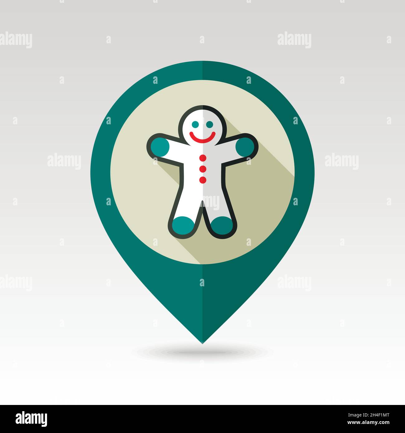 Gingerbread man. Christmas flat pin map icon. Map pointer. Map markers ... Gingerbread man. Christmas flat pin map icon. Map pointer. Map markers ...