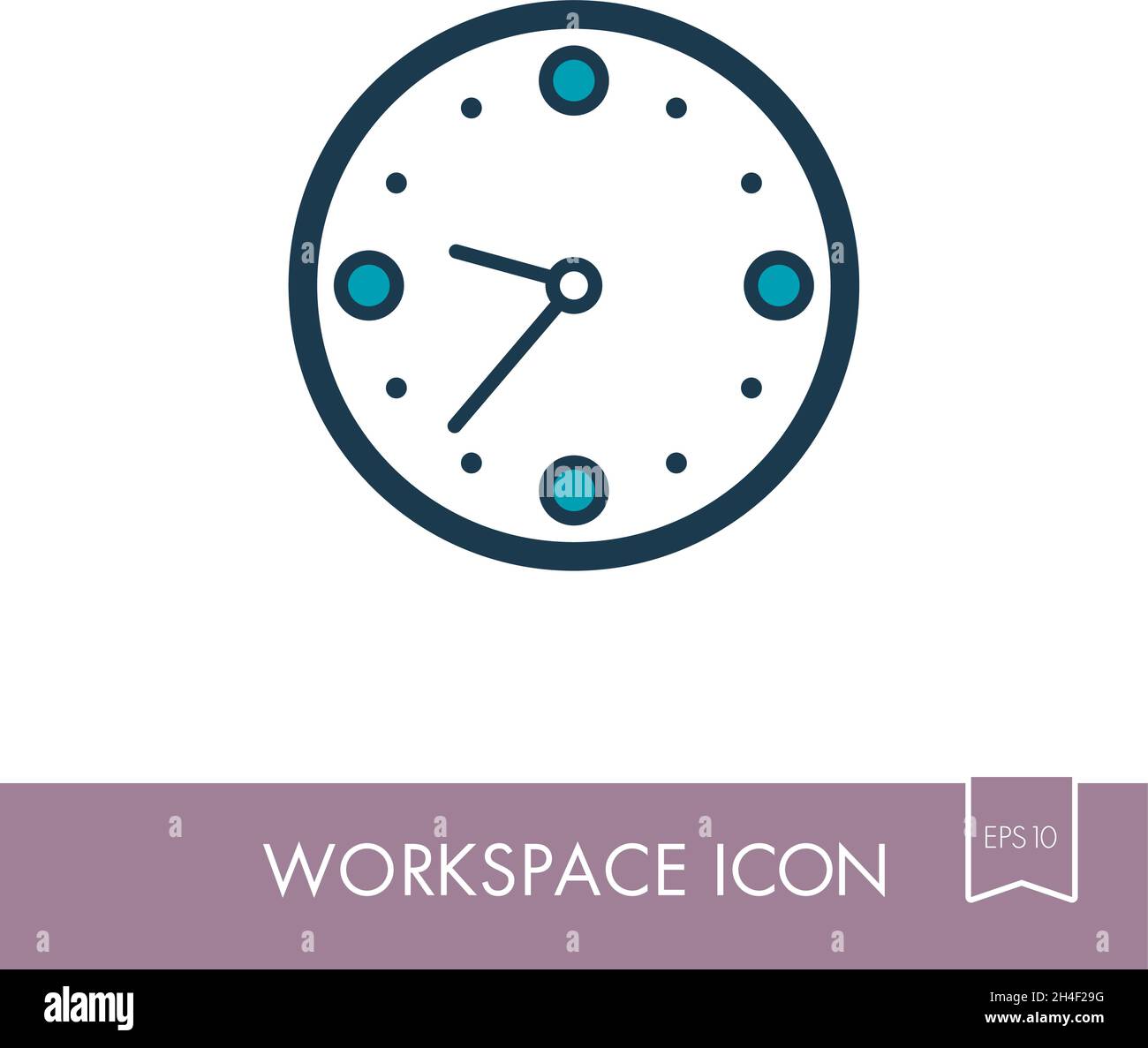 Clock outline icon. Workspace sign. Graph symbol for your web site ...