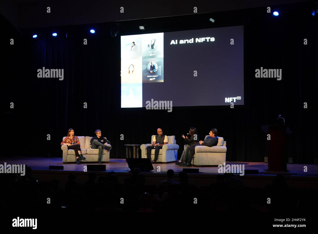 New York, NY, USA. 2nd Nov, 2021. A panel discussion at the NFT.NYC ...