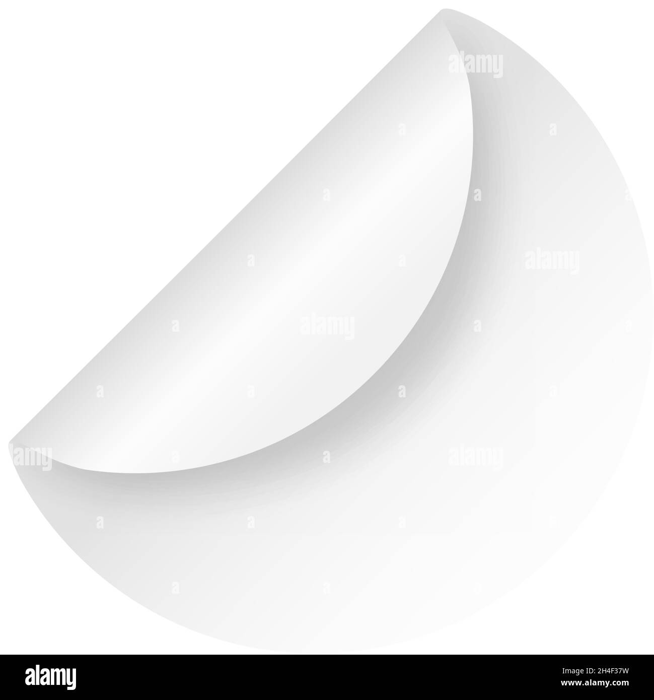 Round adhesive sticker with curl. Peeling edge mockup Stock Vector ...