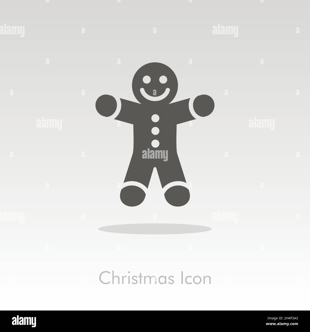 Gingerbread man. Christmas icon, vector illustration eps 10 Stock ...