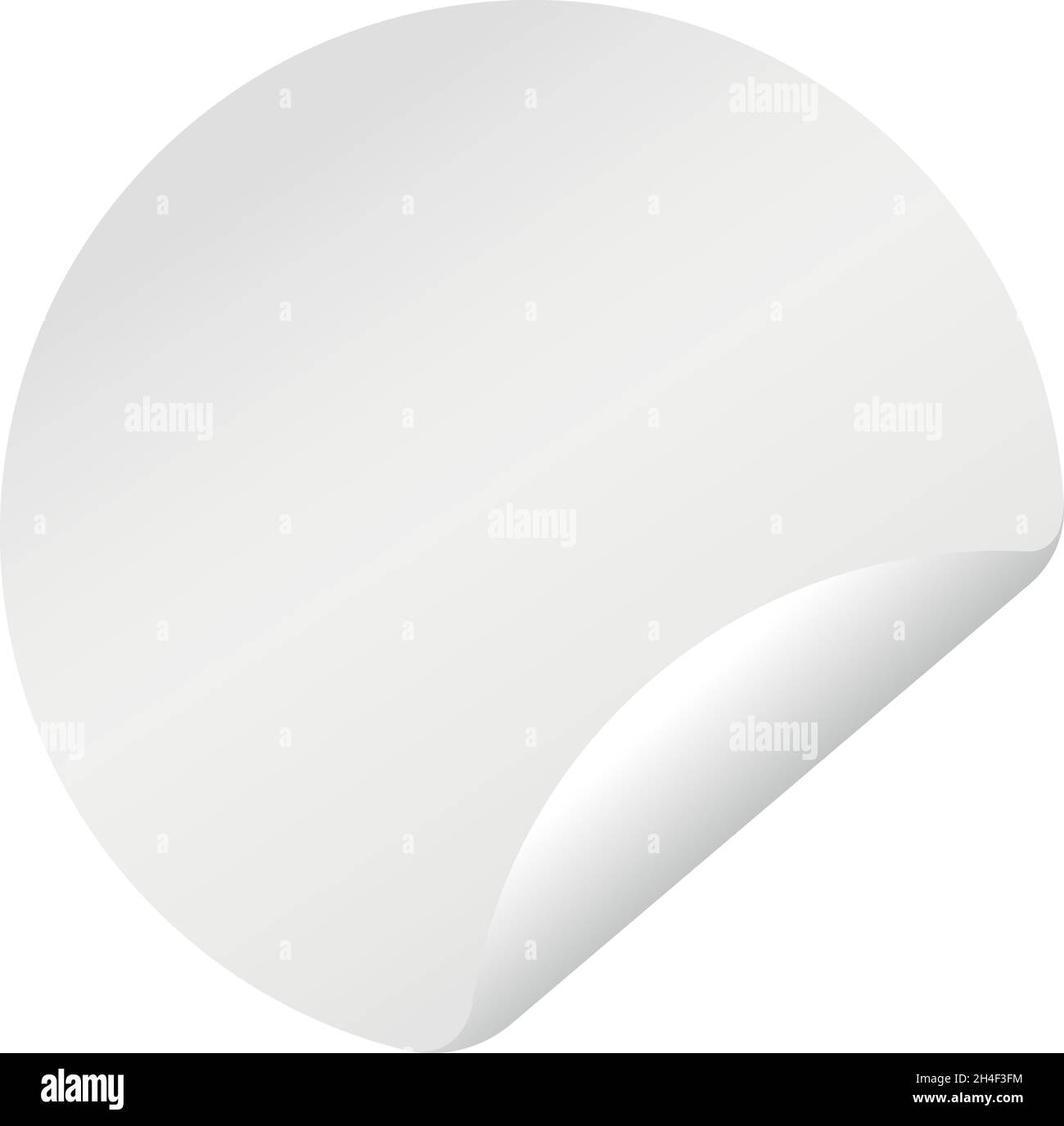 Empty sticker with peeling corner. Curled paper note Stock Vector Image ...