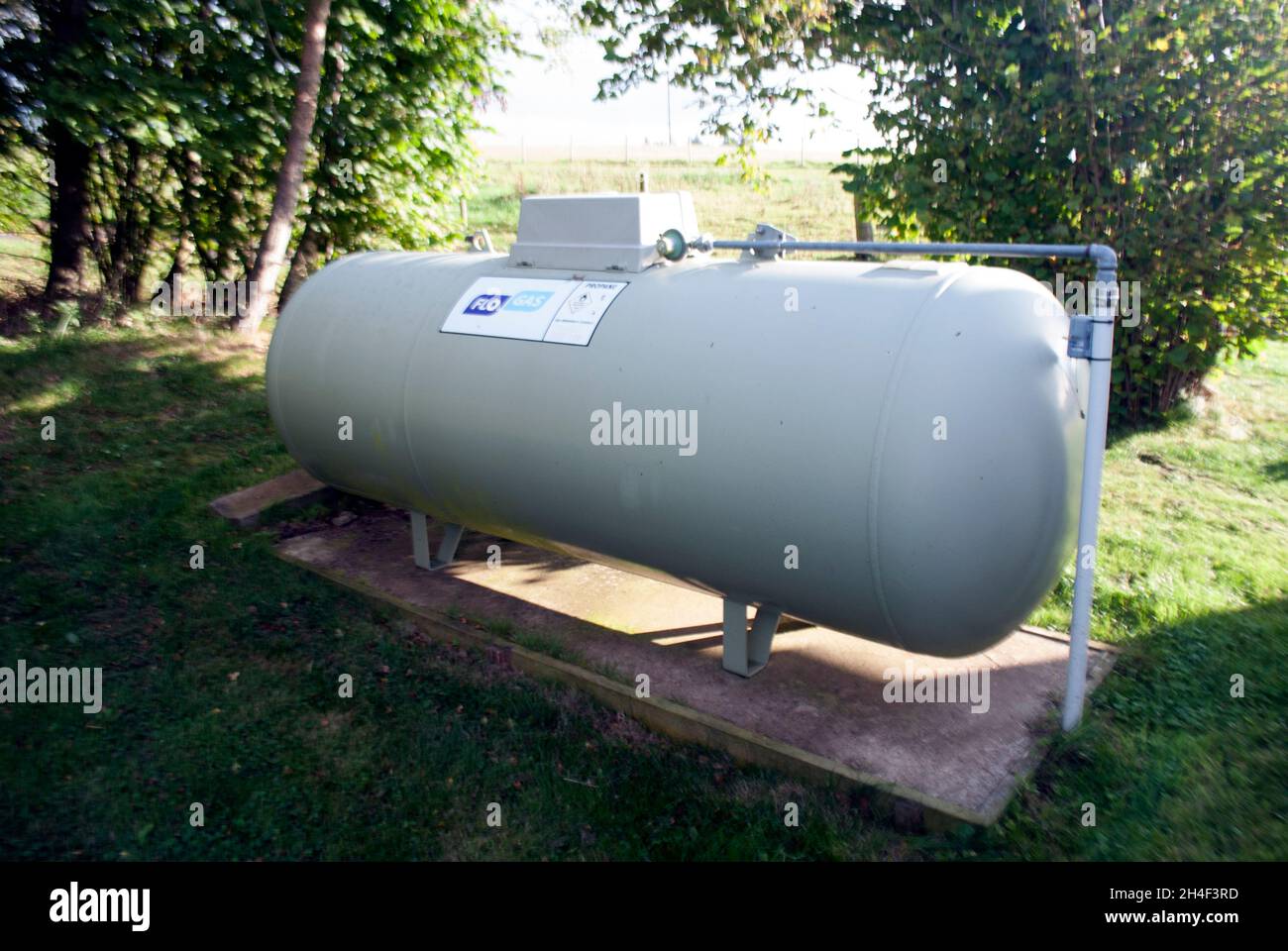 Flo Gas cylinder tank at holiday cottages at Stublick Moor, Langley ...