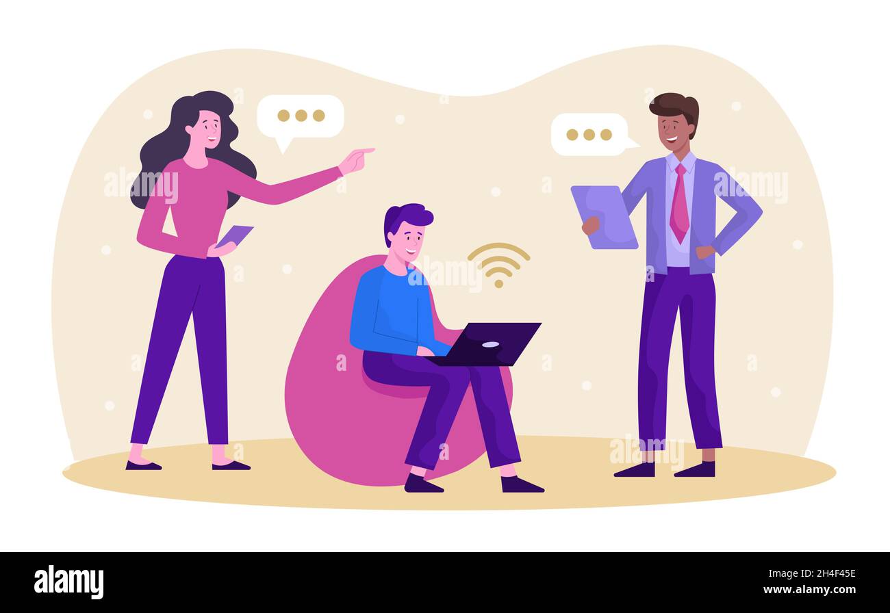 People with technology Stock Vector Image & Art - Alamy
