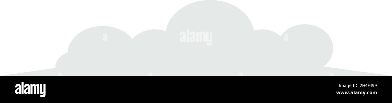 Simple cloud climate silhouette element vector illustration Stock ...