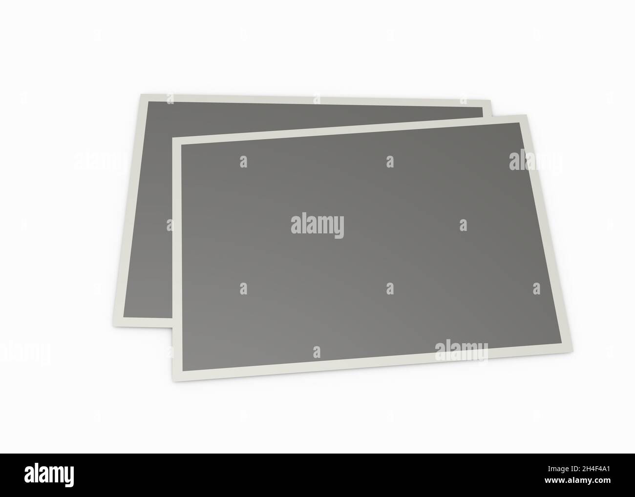 Two rectangular photos perspective view - 3D illustration Stock Photo ...