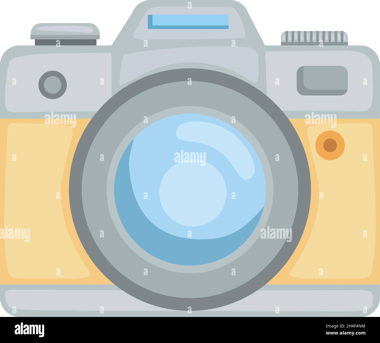 old camera of yellow color Stock Vector Image & Art - Alamy