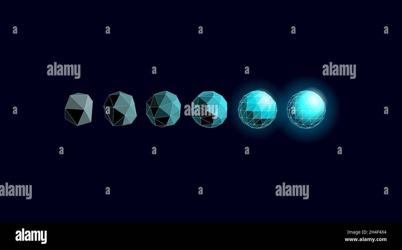 3D polygonal transformation shape development. Self coaching personal ...