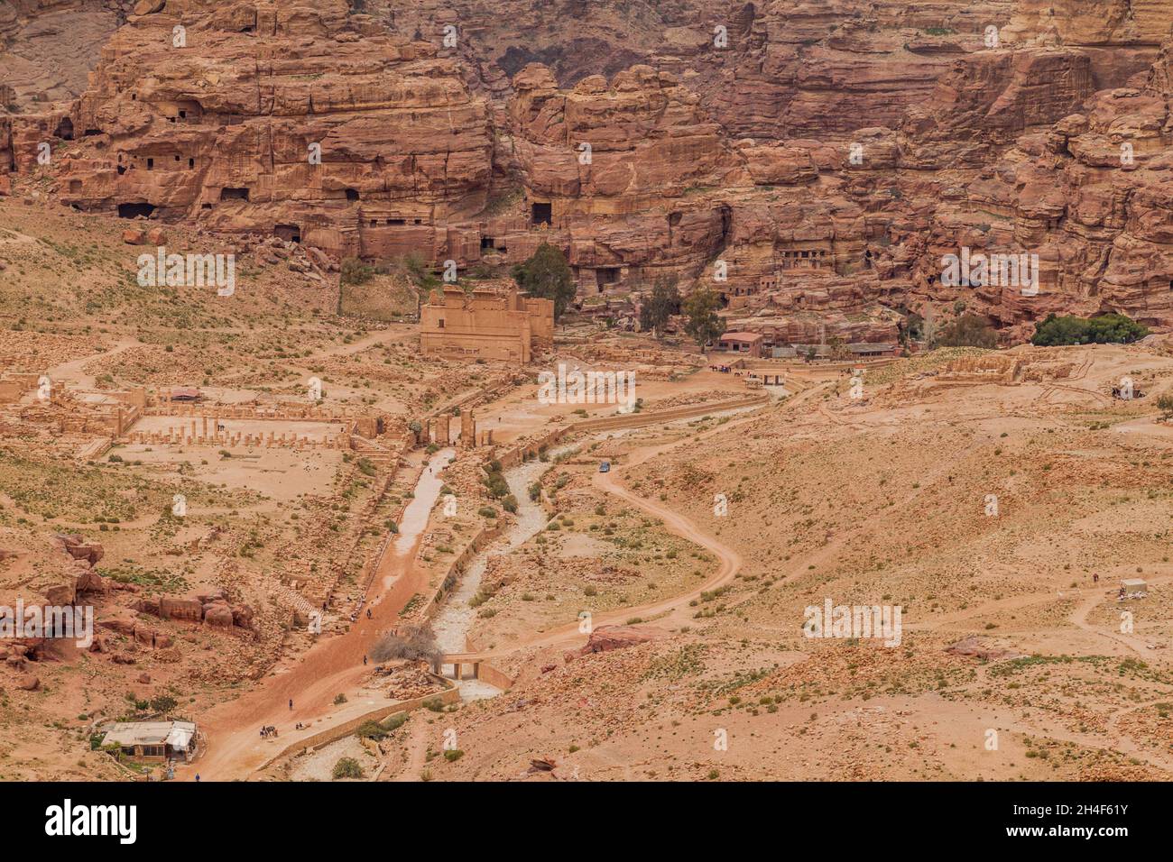 Aerial view of the ancient city Petra, Jordan Stock Photo - Alamy