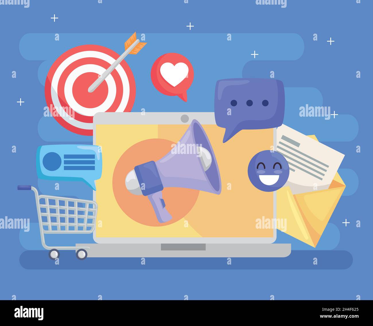 marketing online objects Stock Vector Image & Art - Alamy