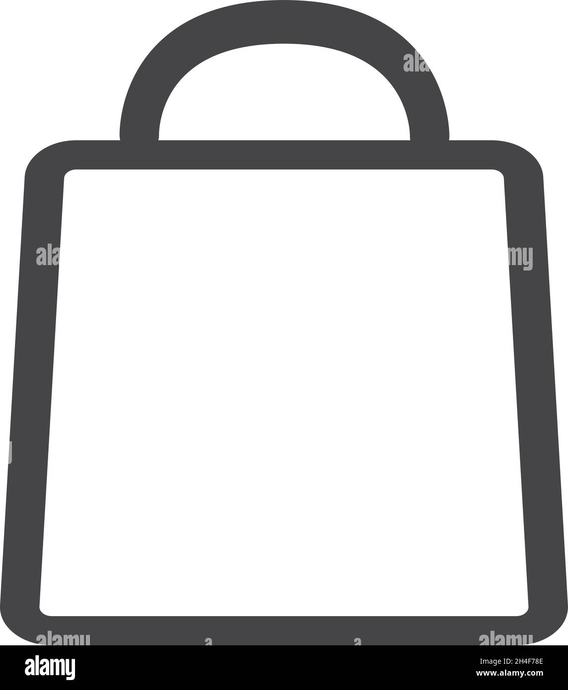 Shopping bag icon. Store logo in simple line style Stock Vector Image ...