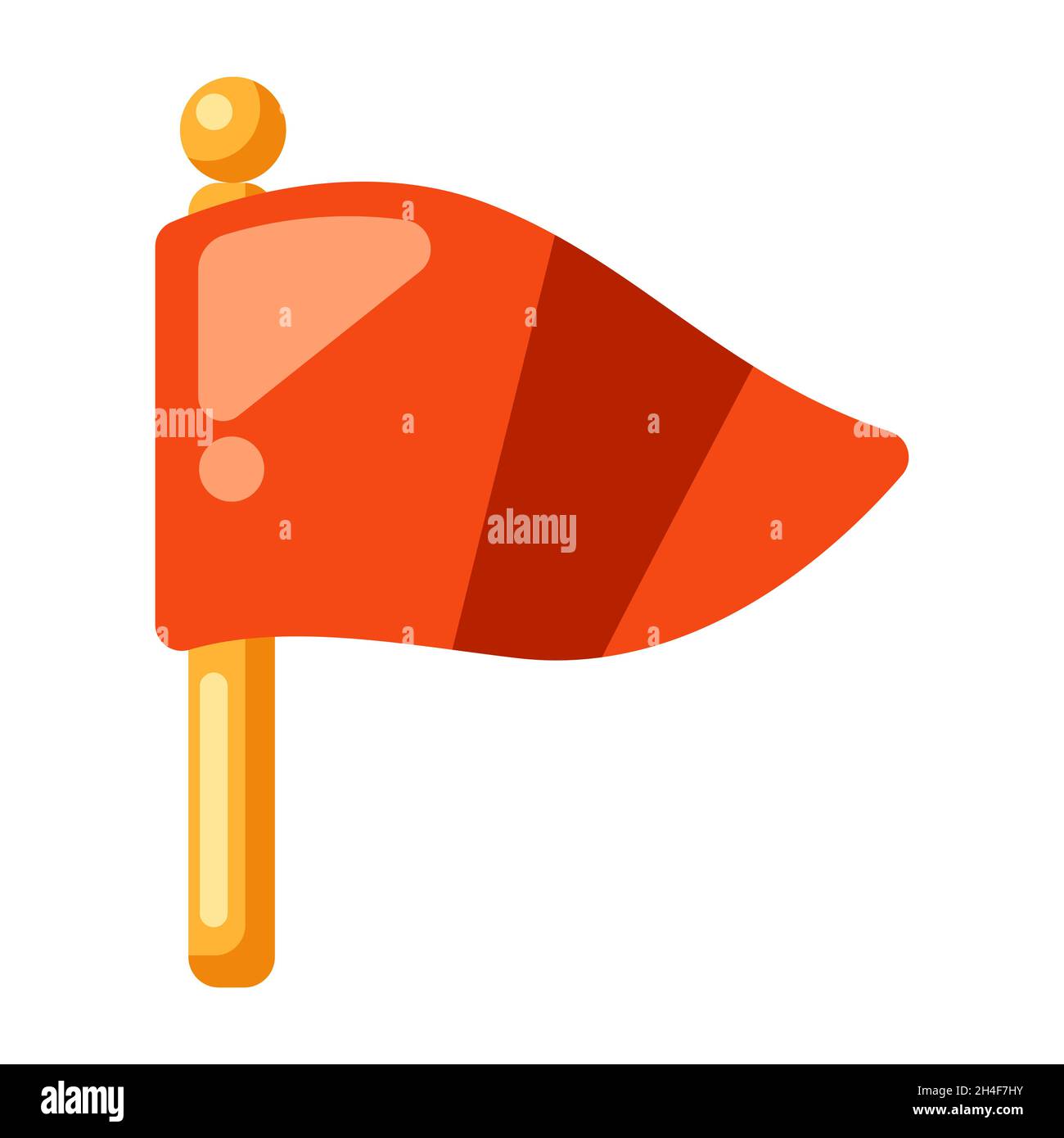 Illustration of navigation flag or marker. Image for geography and ...