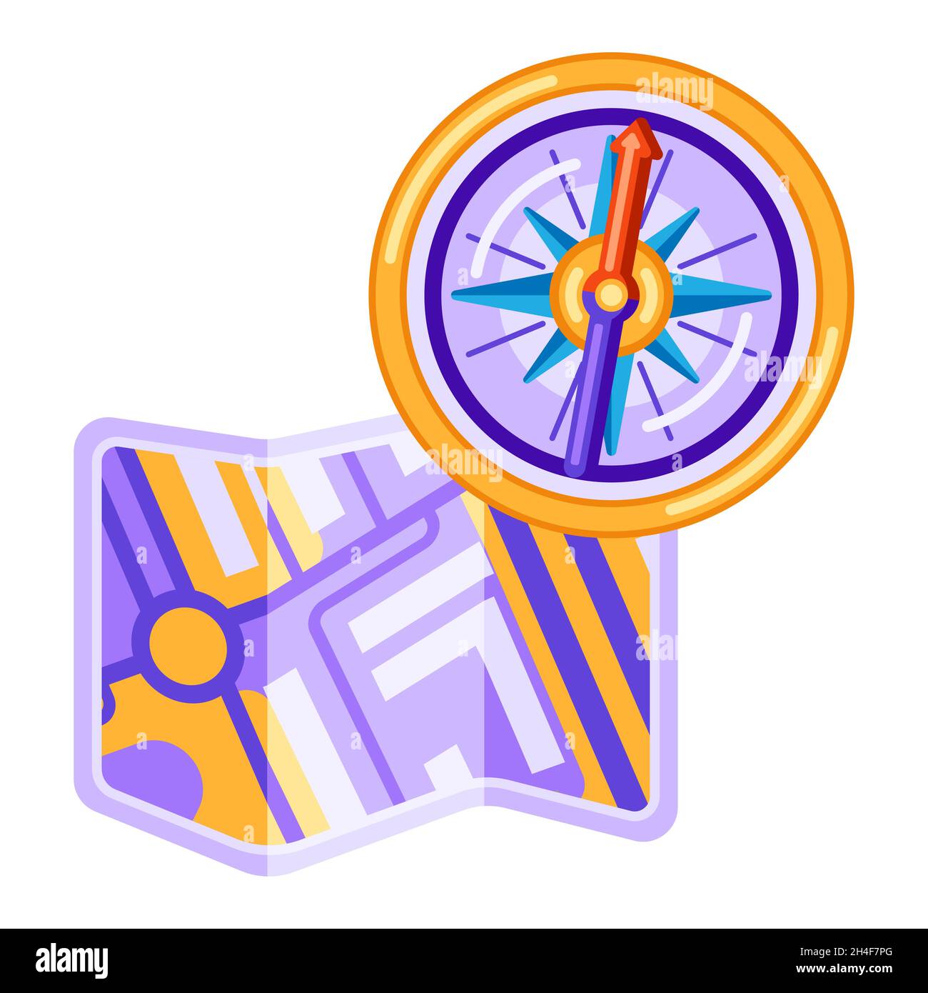 City map background design compass wind rose. Illustration of streets ...