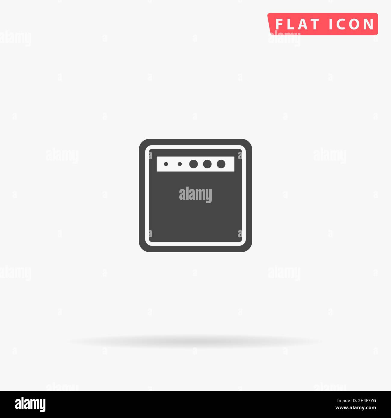 Guitar Amplifier flat vector icon. Hand drawn style design ...