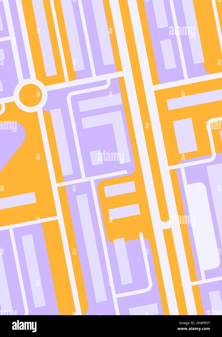 City map background design. Illustration of streets, roads and ...