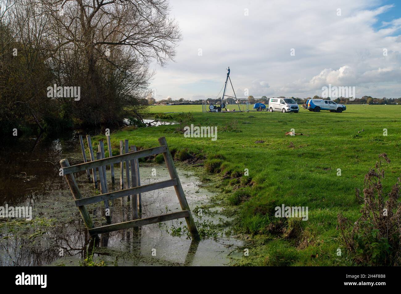 Dorney, UK. 2nd November, 2021. Roundmoor Ditch next to Dorney Common ...
