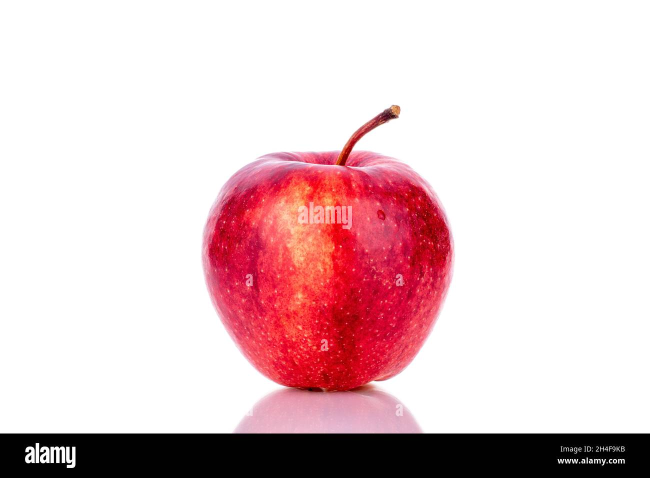 One juicy red apple, close-up isolated on white Stock Photo - Alamy