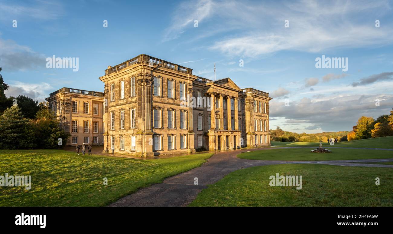 Panoramic view of Calke Abbey stately home near Ticknall, Derbyshire ...